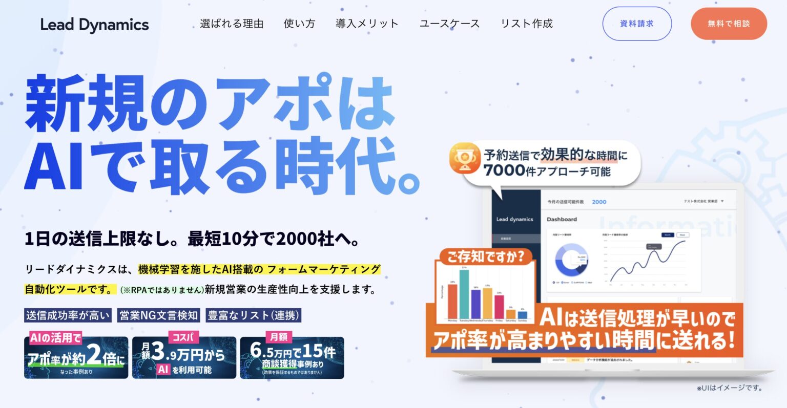 【2025年最新】おすすめAIアポ取りサービス3選｜料金・機能を徹底比較 - 経営デジタル